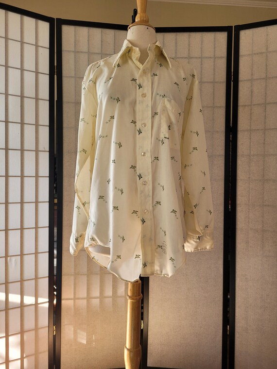 1970s Vintage Dagger Collar Taper Fit MALLARD DUCK GE… - Gem