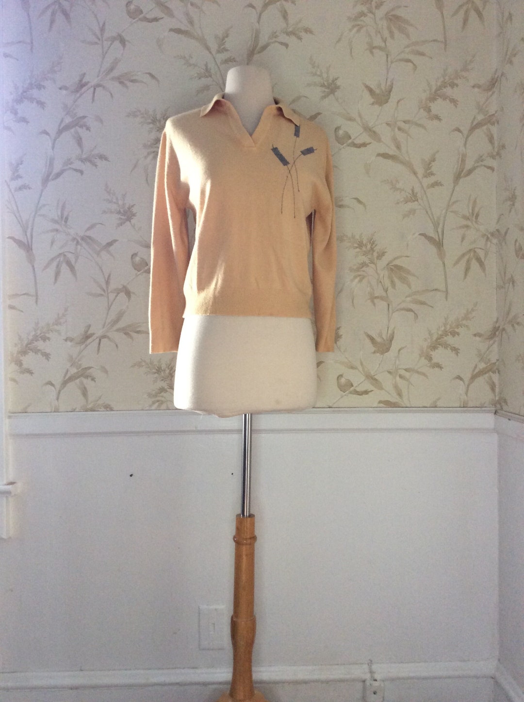 1950s Vintage ROCKABILLY PIN UP Sweater Soft Pale Yellow Atomic - Etsy