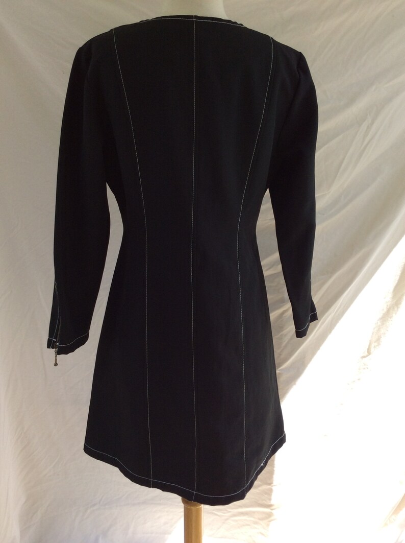 Mod 1960's 1970's VINTAGE GO GO Mini Dress Zip Front - Etsy