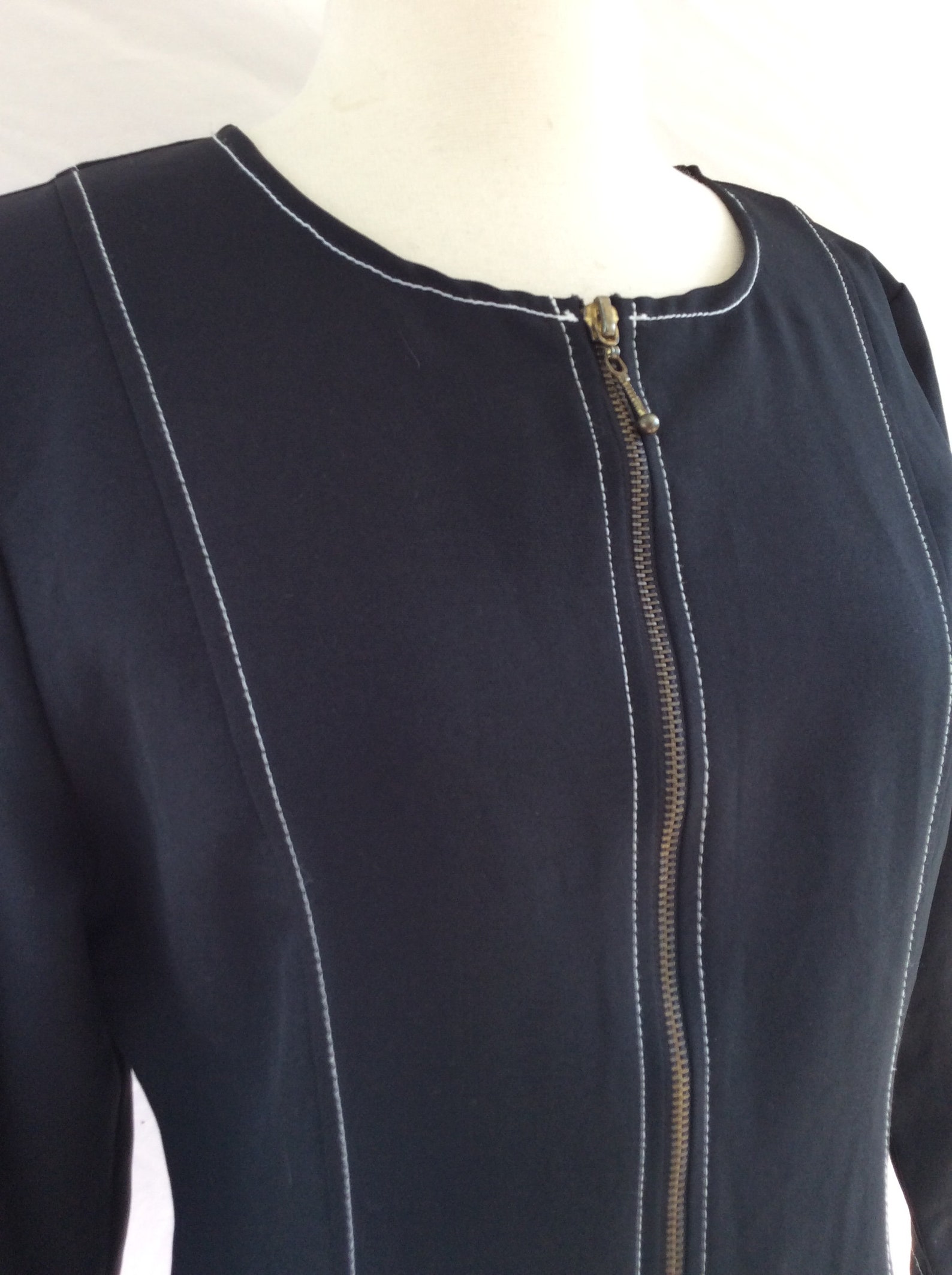 Mod 1960's 1970's VINTAGE GO GO Mini Dress Zip Front - Etsy