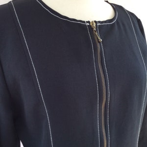 Mod 1960's 1970's VINTAGE GO GO Mini Dress Zip Front and Sleeves - Etsy