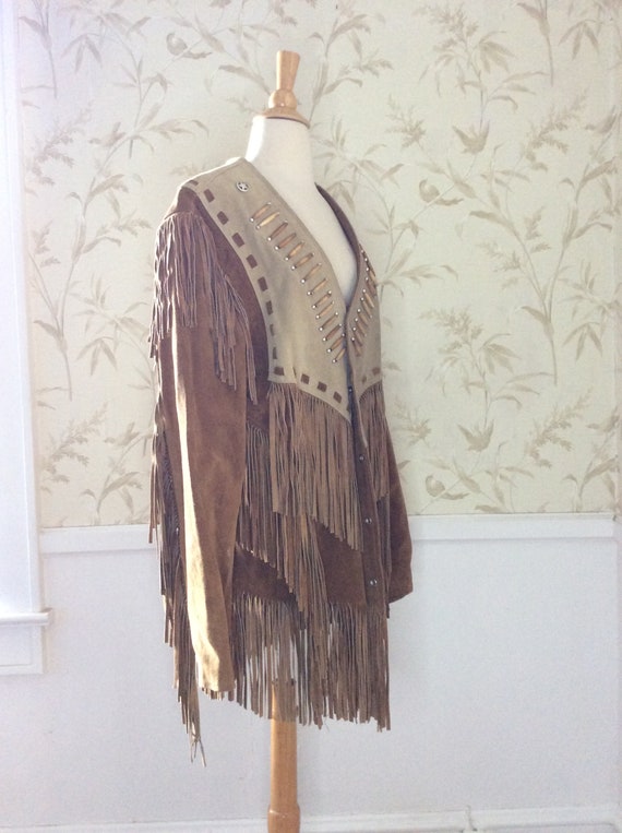1970s 1980s Vintage Native American Style FRINGED BIK… - Gem