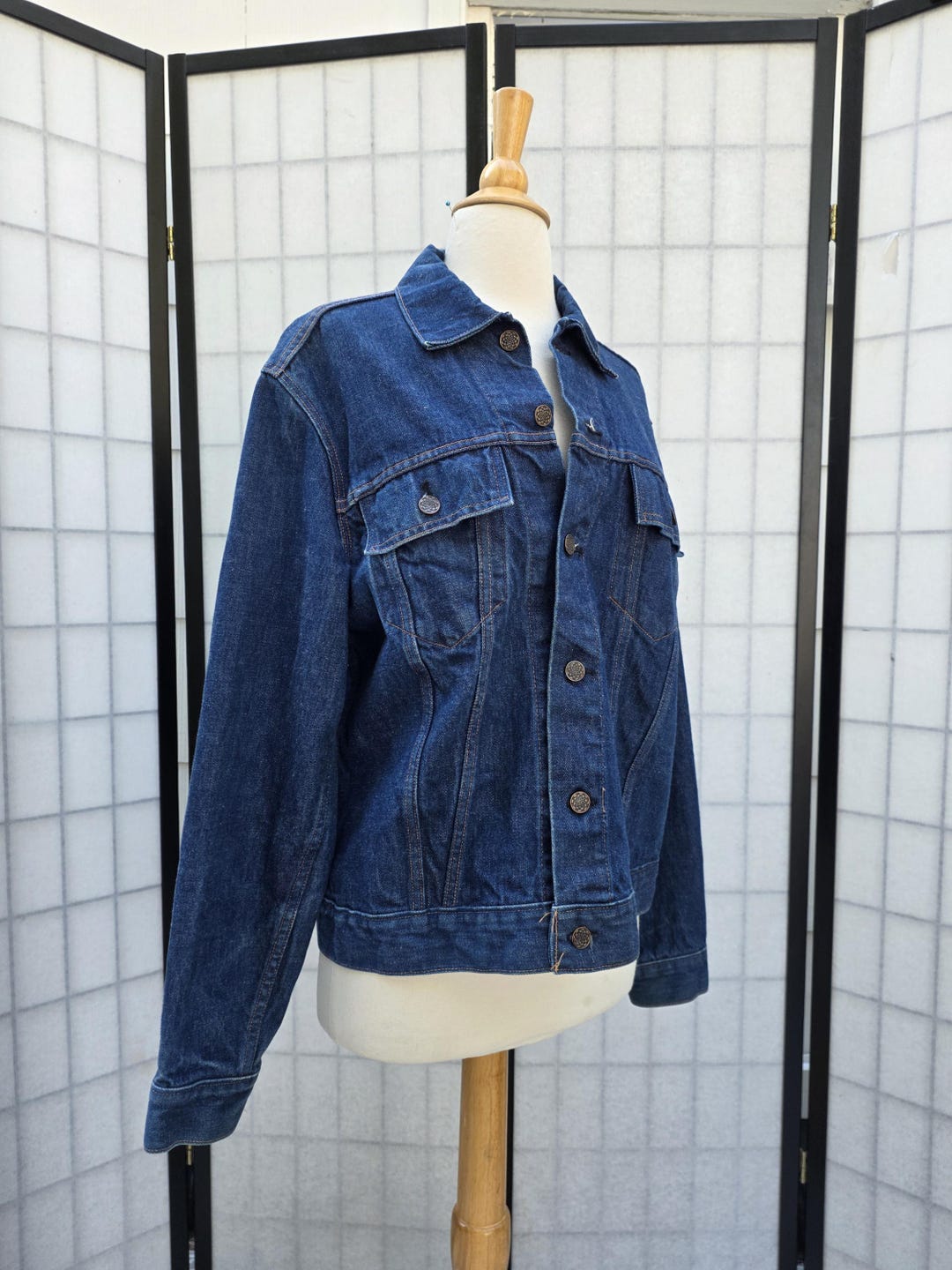 RARE 1970s Vintage Indigo Denim JC Penney Jean Trucker Jacket Like NEW ...