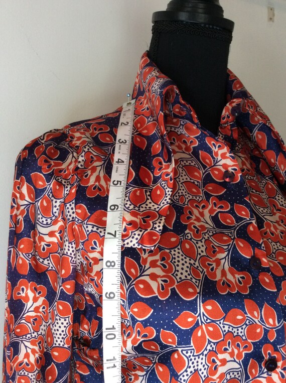 1960s 1970s Mod Vintage FUNKY GROOVY Top Blouse AMAZI… - Gem