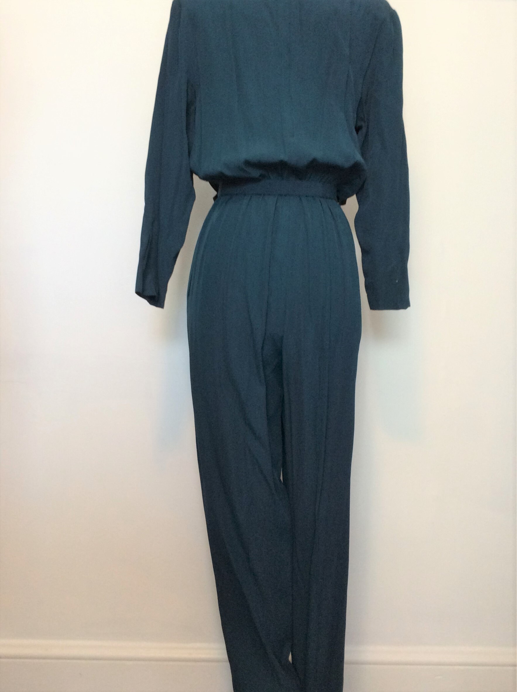 1980s VINTAGE Flutter Asymmetric Front WILD ROSE Statement Jumpsuit ...