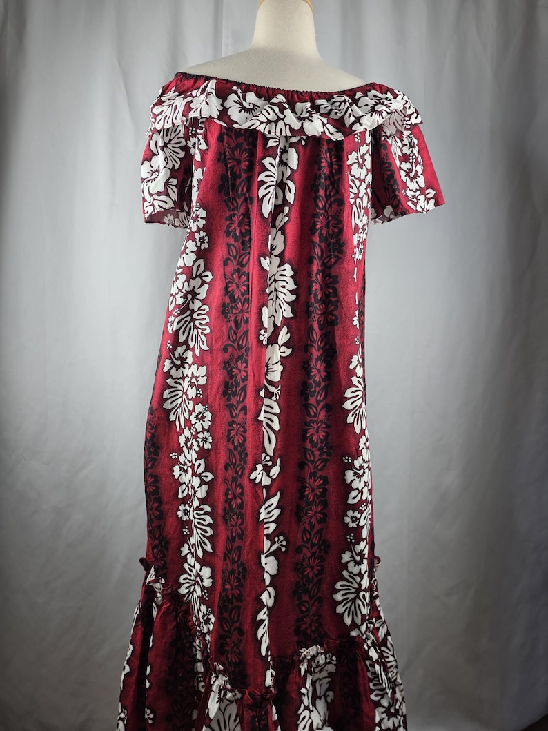 Vintage Hawaiian Muumuu Maxi Hibiscus Print Dress - Etsy