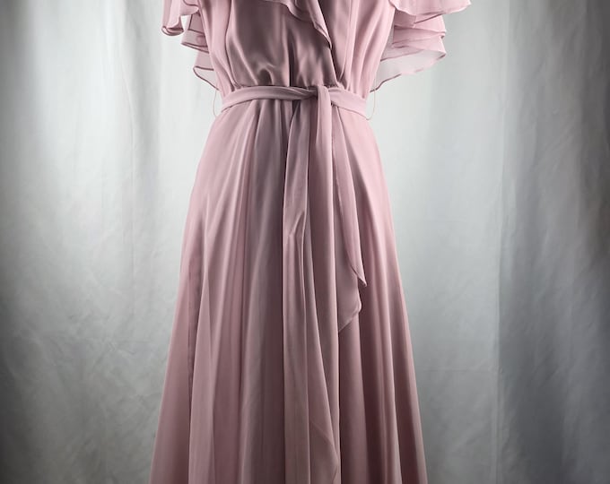 1970s Vintage Sheer Chiffon Lavender Maxi Prom Dress - Etsy