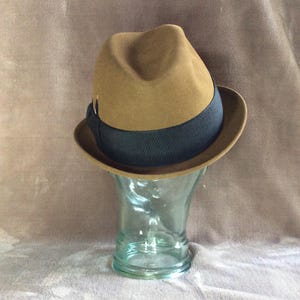 1950s 1960s Vintage MALLORY STETSON FEDORA Hat Stingy Brim 7 1/8 - Etsy