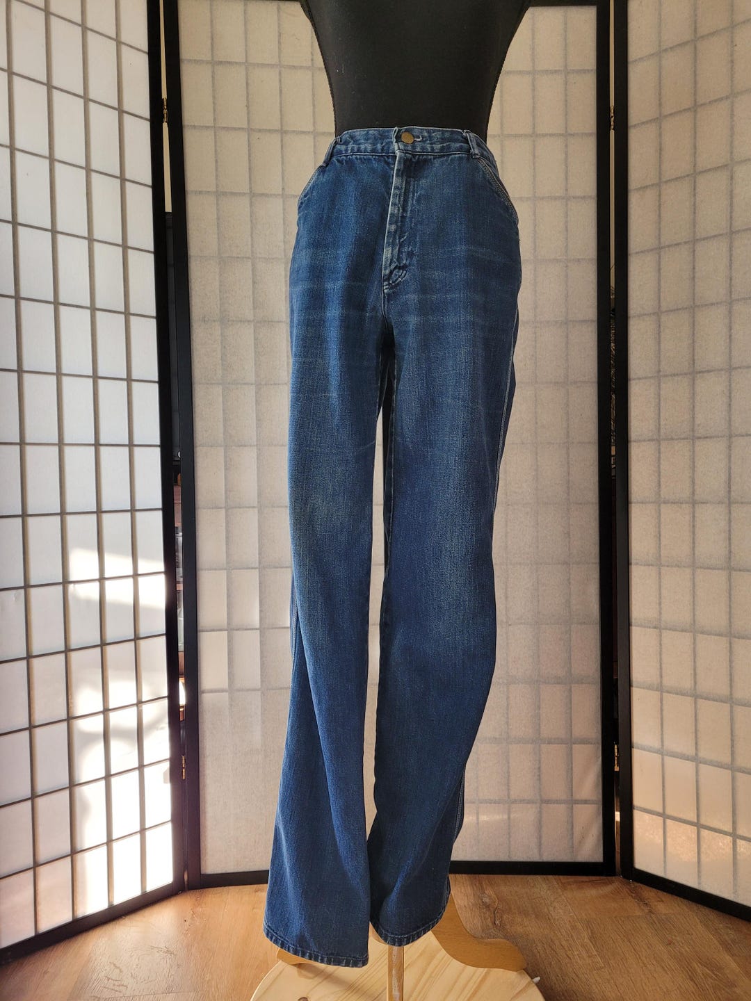 1970s Vintage ICONIC LANDLUBBER High Waist Denim Jeans Light Distress ...