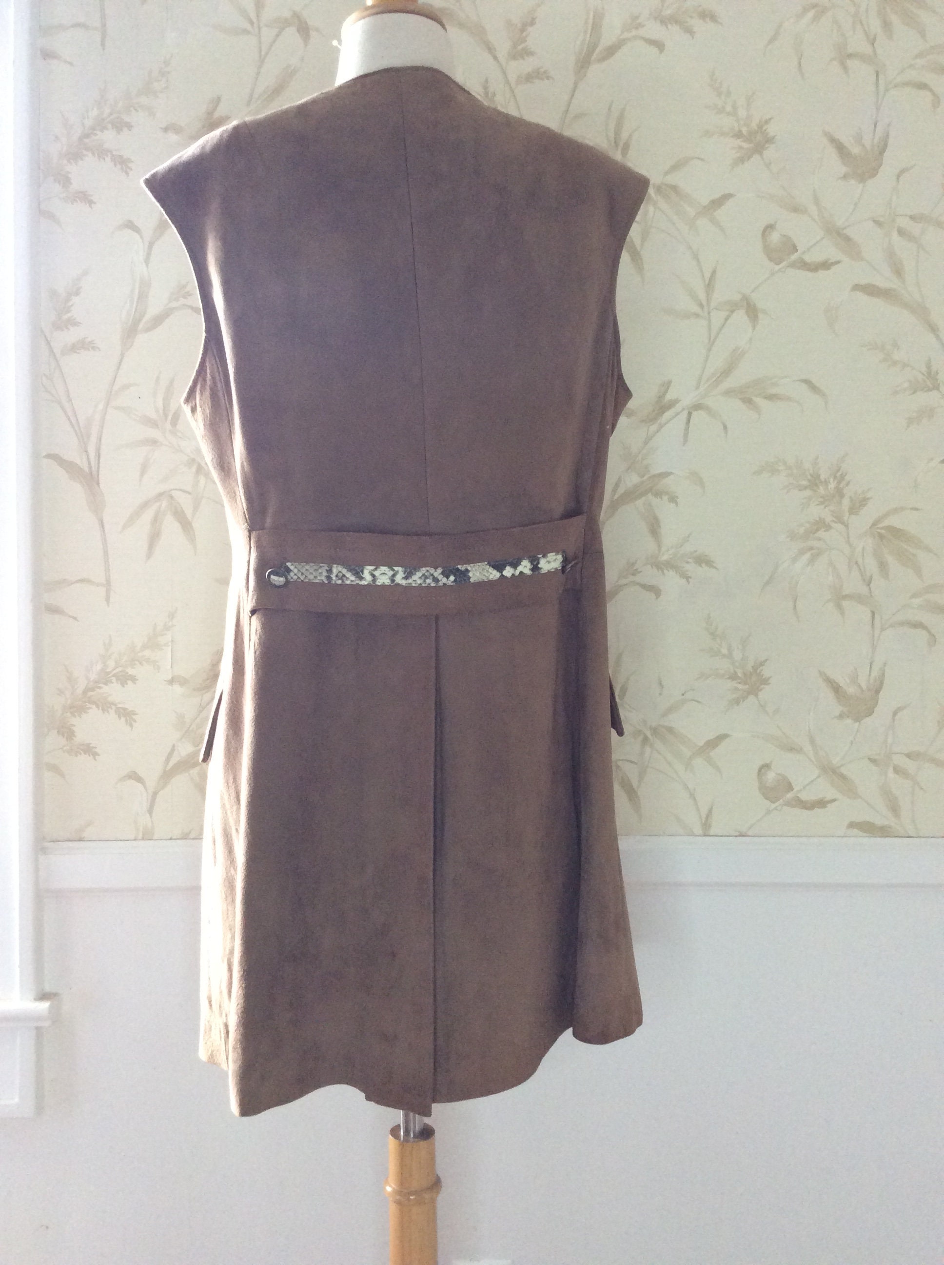 1960s Mod VINTAGE Suede Go Go Mini Dress Snakeskin Trim Vest - Etsy