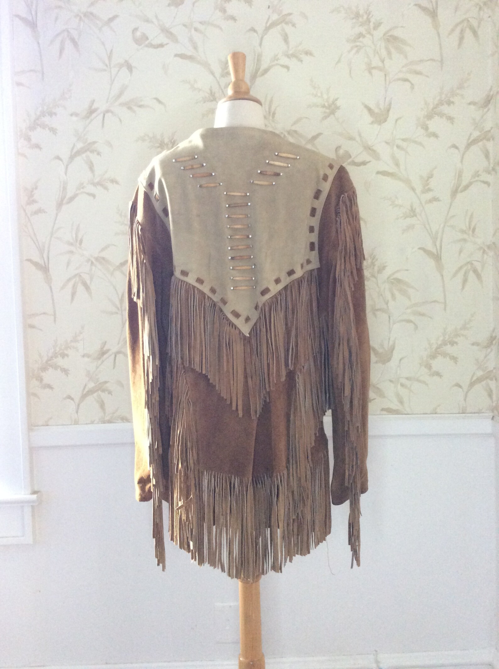 1970s 1980s Vintage Native American Style FRINGED BIKER Motorcycle ...
