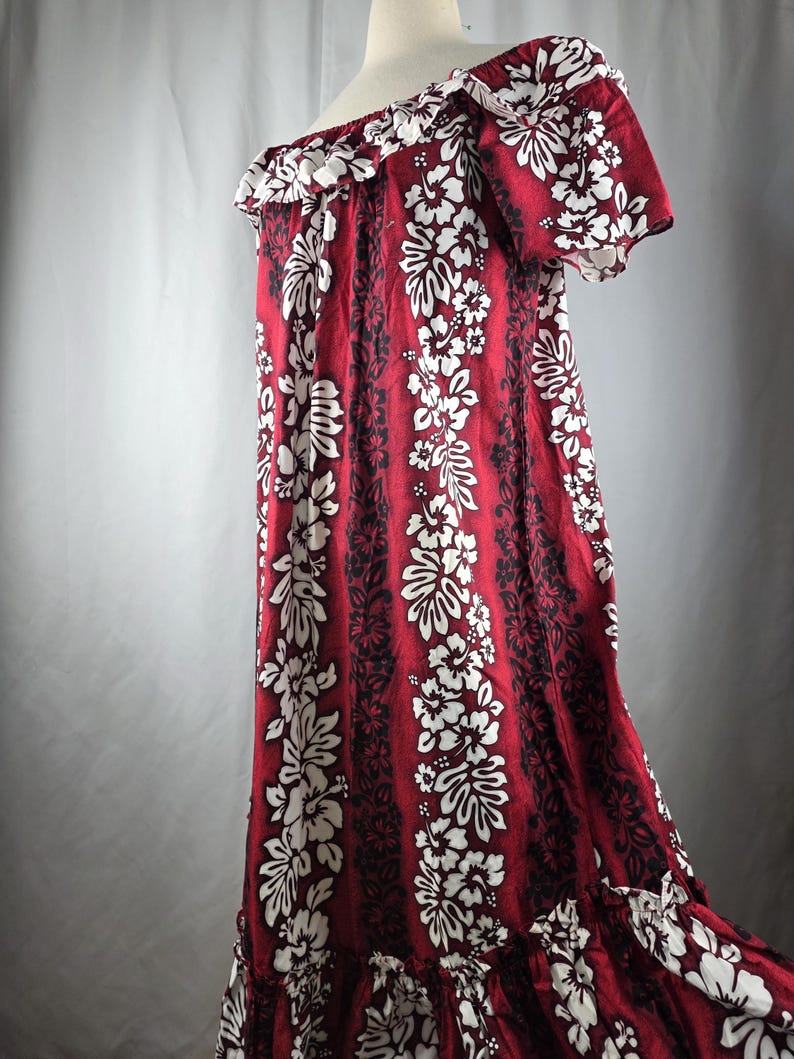 Vintage Hawaiian Muumuu Maxi Hibiscus Print Dress - Etsy