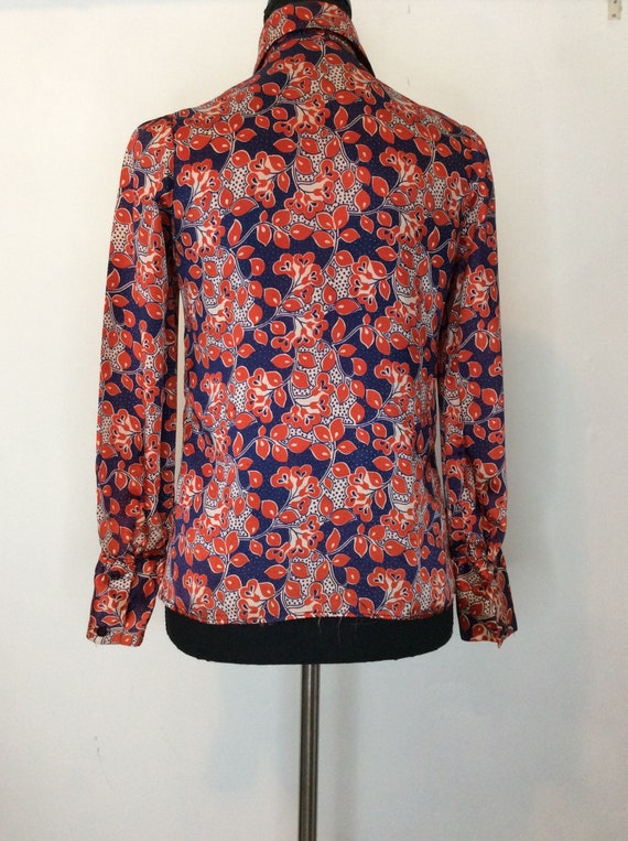 1960s 1970s Mod Vintage FUNKY GROOVY Top Blouse AMAZI… - Gem