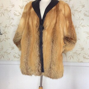 1980s Vintage Canadian RED FOX Fur Mob Wife Style Jacket Coat Avanti ...