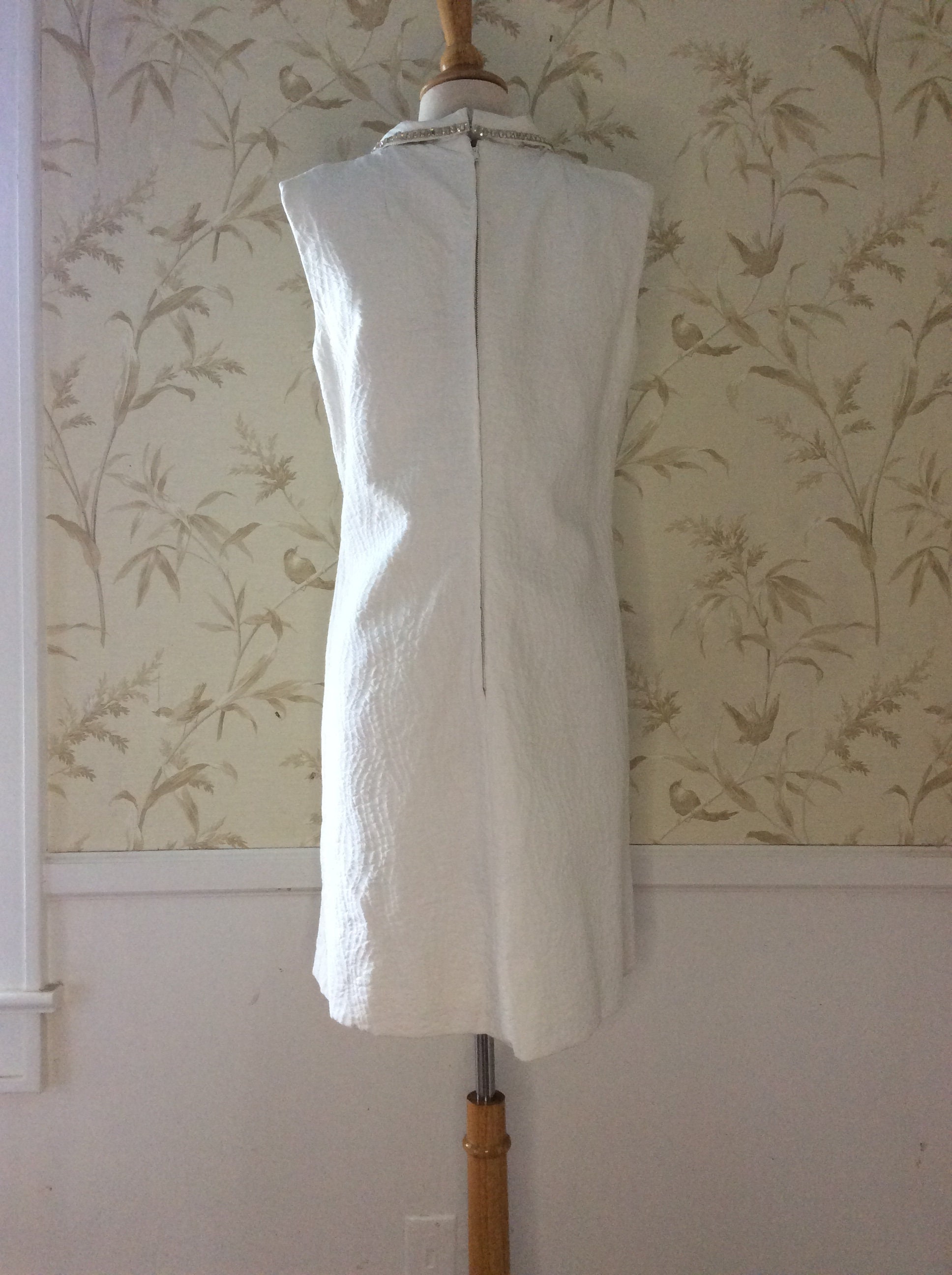 1960s Mod Vintage Designer GO GO MINI Dress Textured Fabric Rhinestone ...