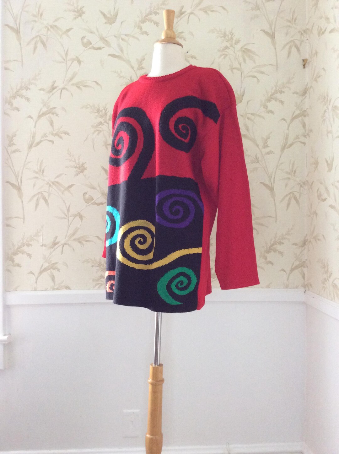 1980s Vintage Oversized Geometric Swirl HIP HOP JUMPER Sweater - Etsy
