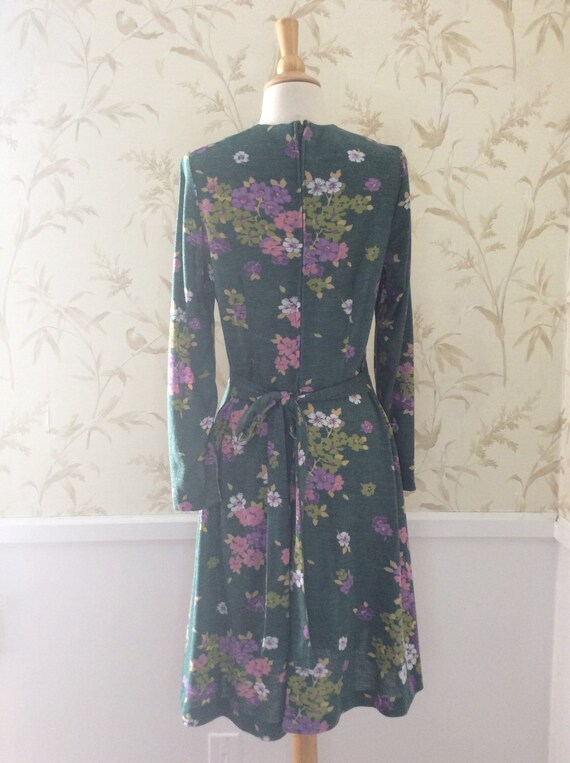 1970s Mod VINTAGE Princess Fit Prairie Dress Dip Wais… - Gem