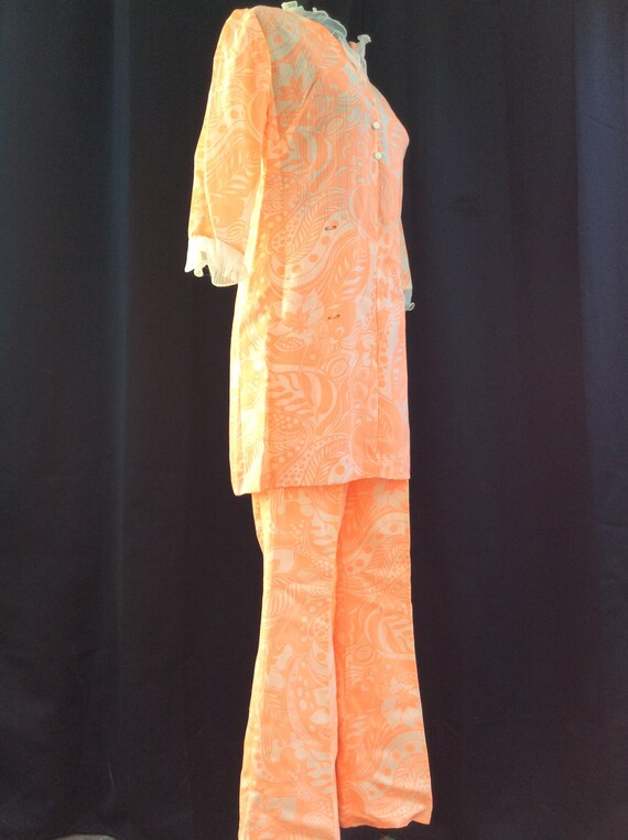 1960s 1970s Mod Vintage Dayglo Orange Mini Dress Be… Gem