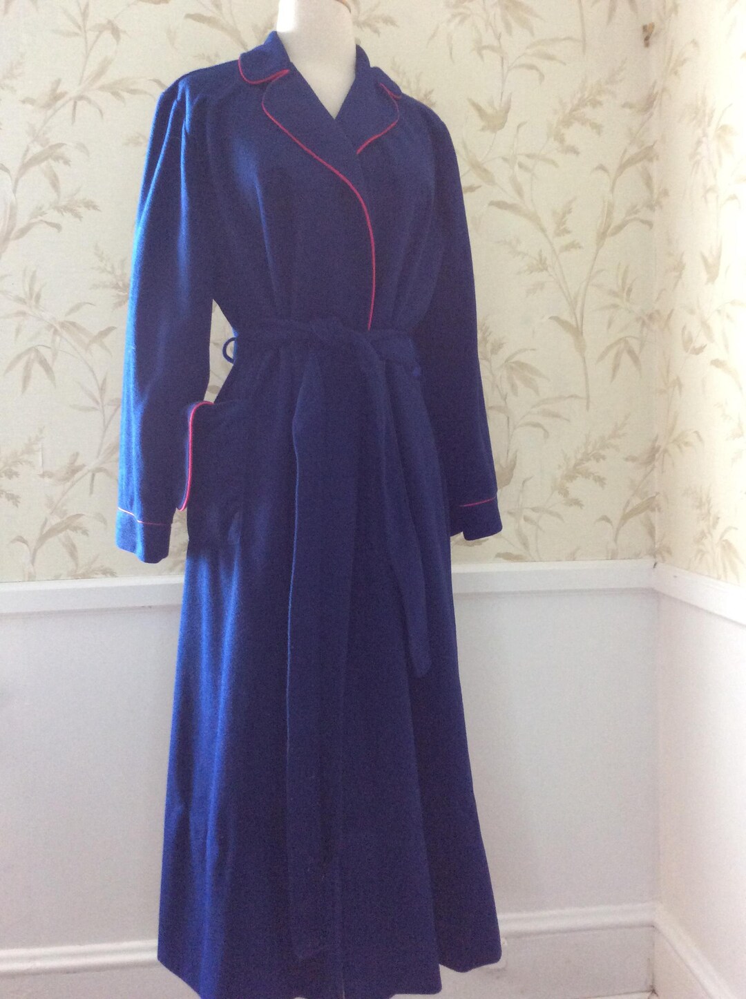 1970s Vintage Sears Home Wear Royal Blue Dressing Gown Bath Robe - Etsy