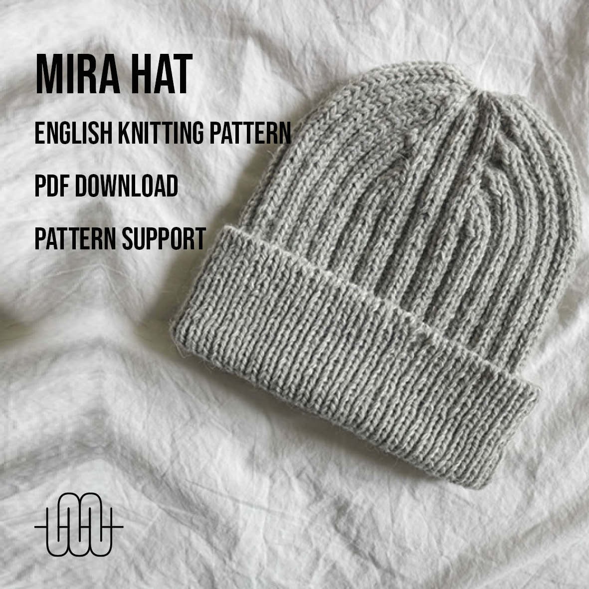 Knitting Pattern Hat 1x1 and 2x2 Rib Knit the Mira Hat Knitting Pattern ...