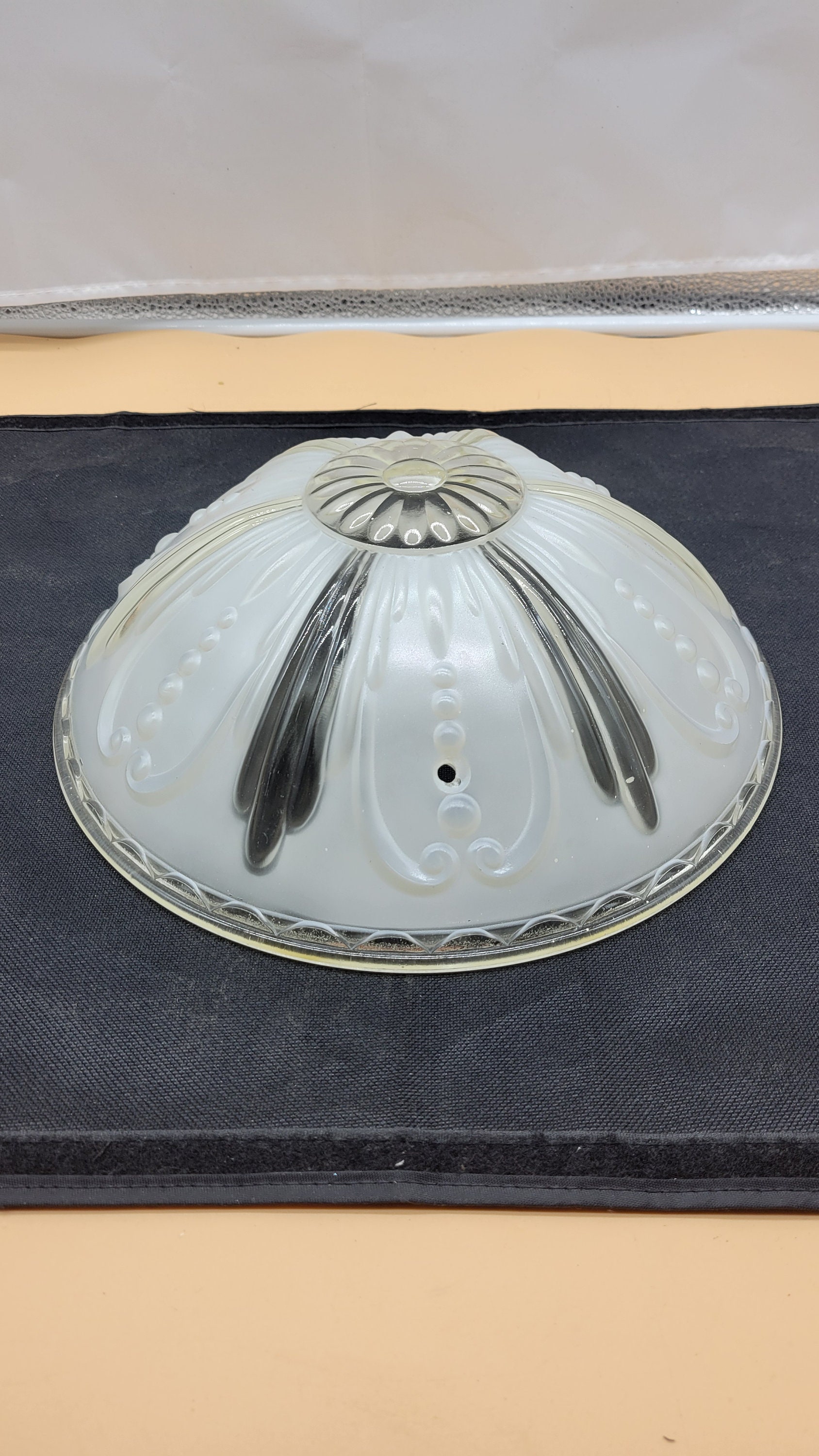 Art Deco Antique 3-chain Ceiling LIGHT FROSTED GLASS 11 - Etsy