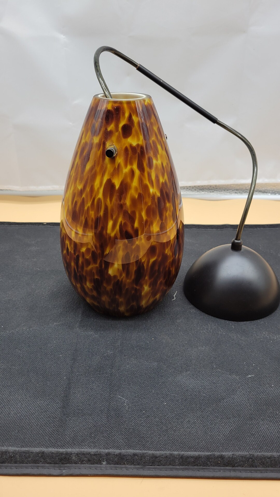Fire Amber Tortoise Shell Glass 10” Pendant Light Tech Lighting - Etsy