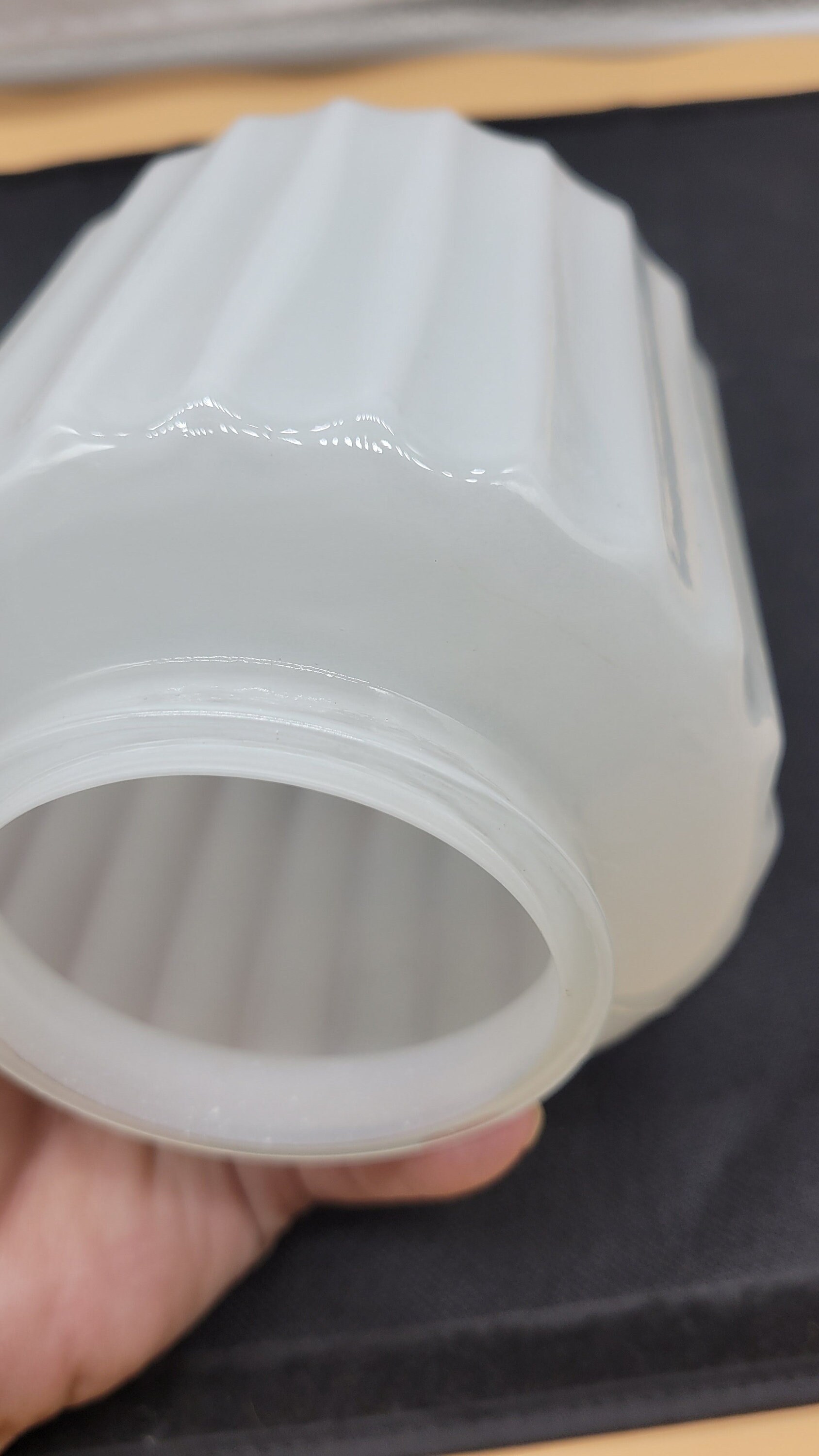 Antique White Pressed Glass Lamp Shade: Torchiere, Ceiling, Floor ...