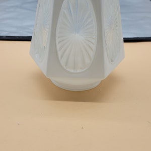VINTAGE Frosted Glass Light Cover / Mid Century 6 Panels Starburst ...