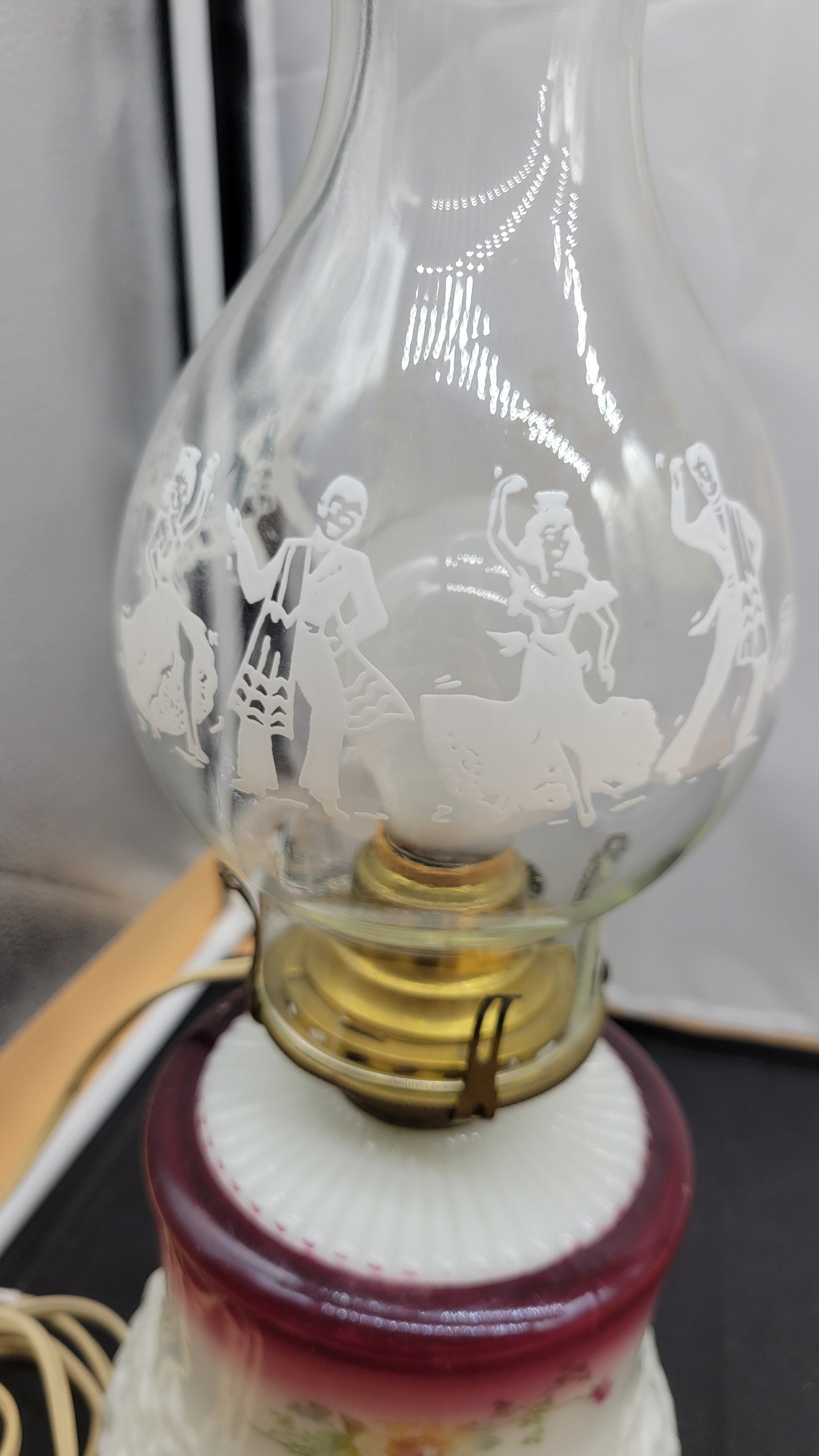 Vintage Oil Style Table Lamp - Etsy