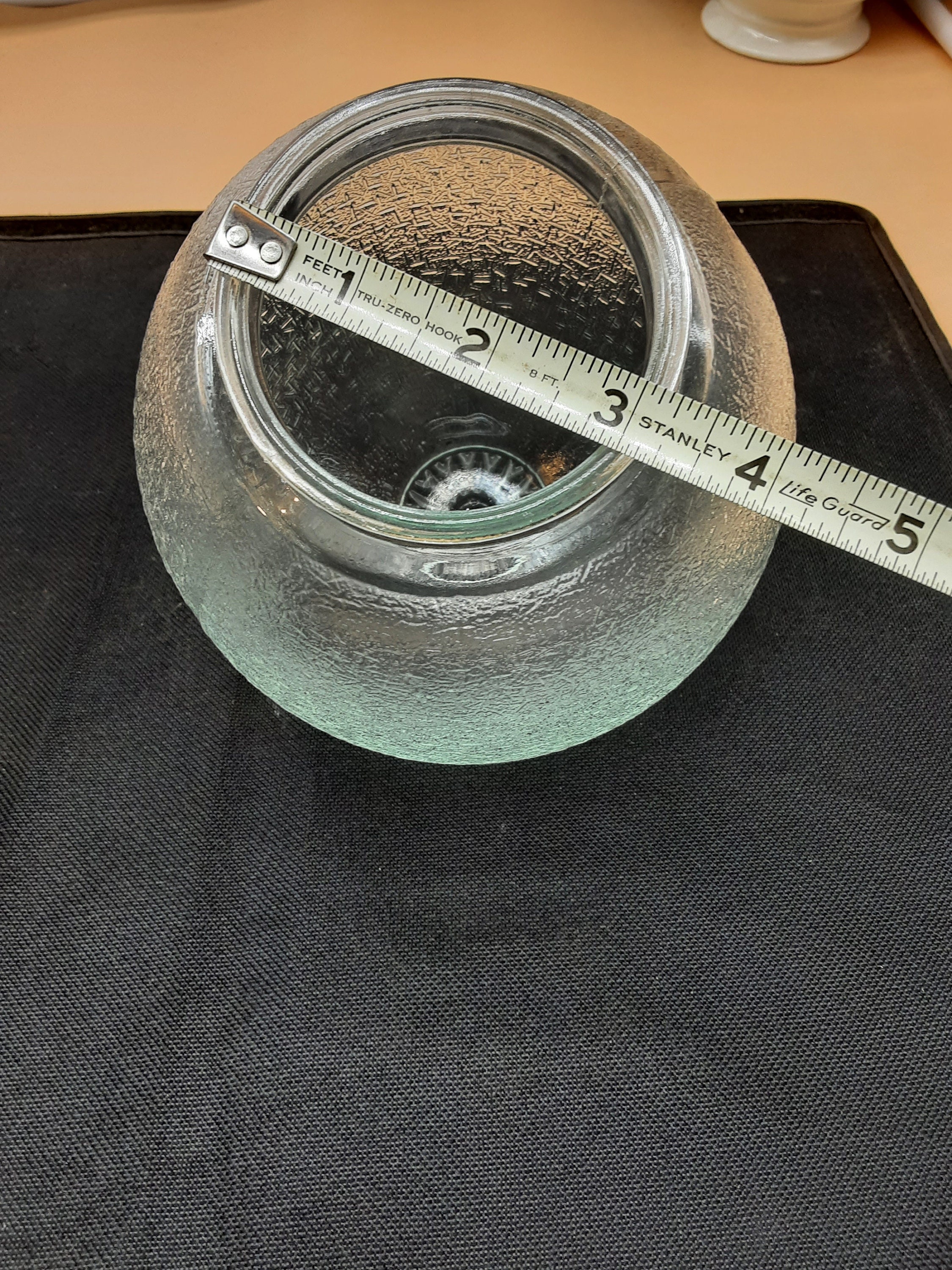 Vintage Clear Textured Glass Light Fixture Shade - Etsy