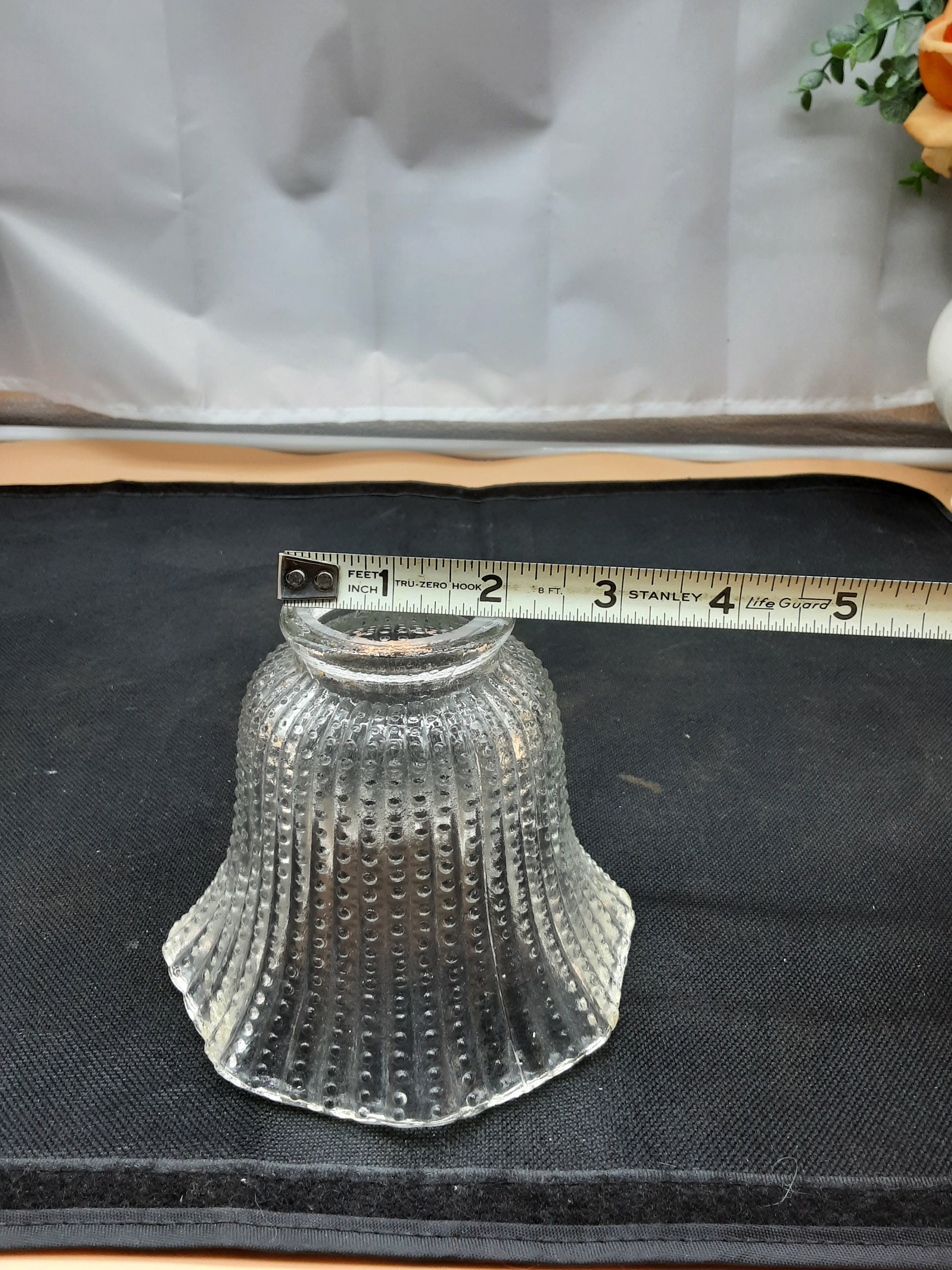 Vintage Glass Ruffled/dotted Lamp Shade Replacement Light Shade Sconce ...