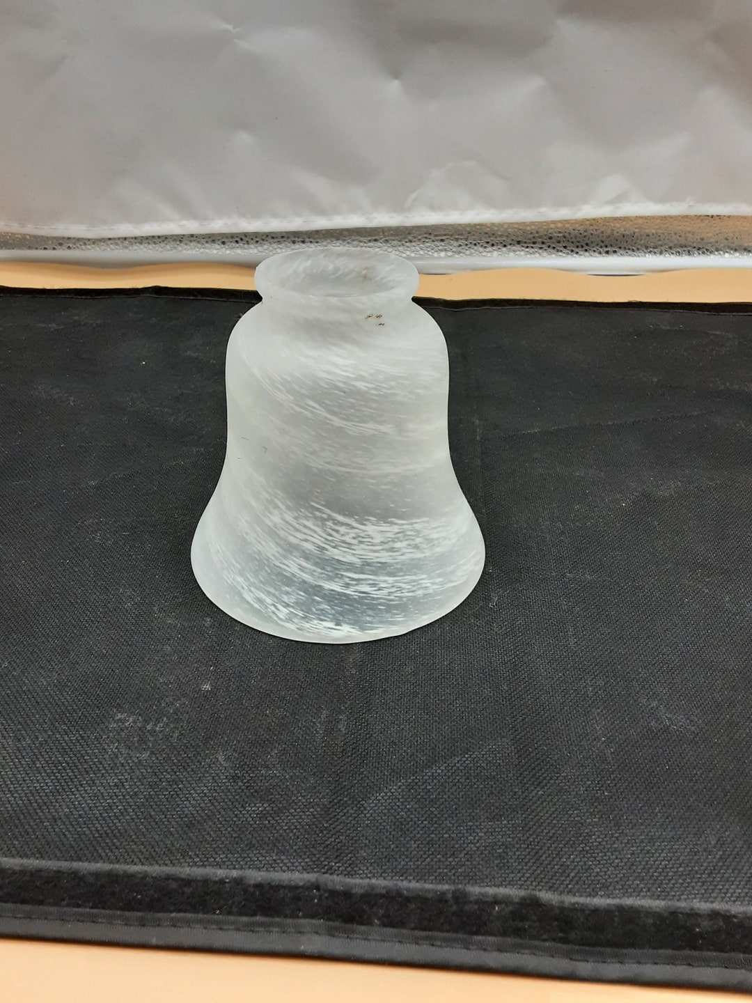 Vintage Frosted Marbled Swirl Glass Pendant Shade, 2 1/8 Inch Fitter ...