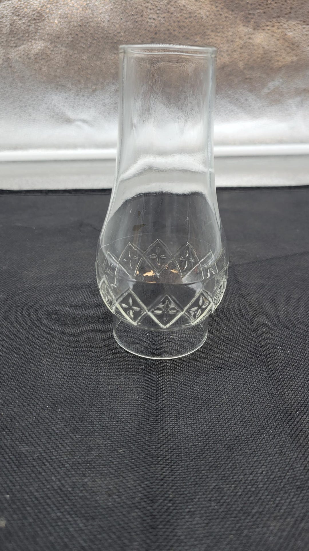 Antique Embossed Oil Lamp Globe Glass Clear Kerosene Gas Lantern ...
