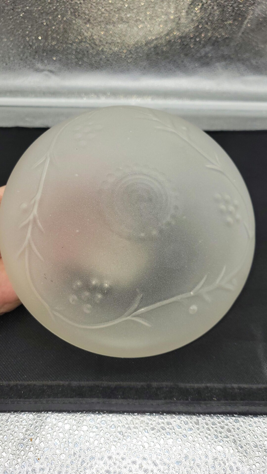 Vintage Replacement Shade Ceiling Light Wall Fixture Frosted Glass W ...