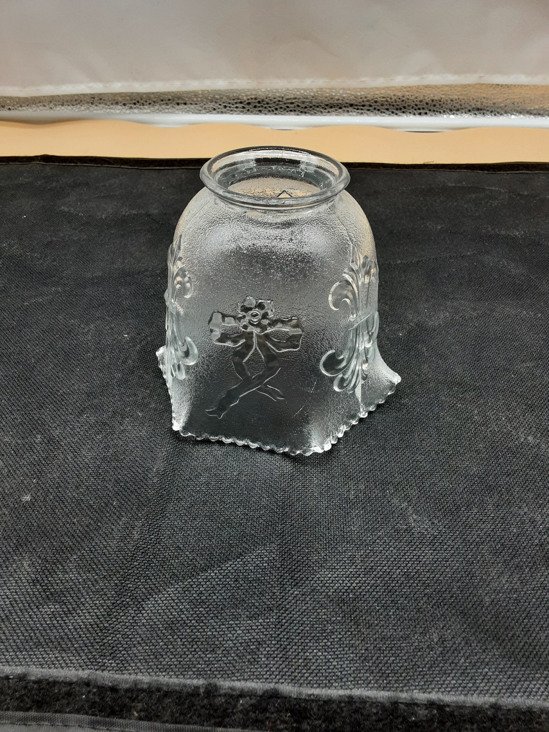 Antique Flower Clear Glass Lamp Shade - Etsy
