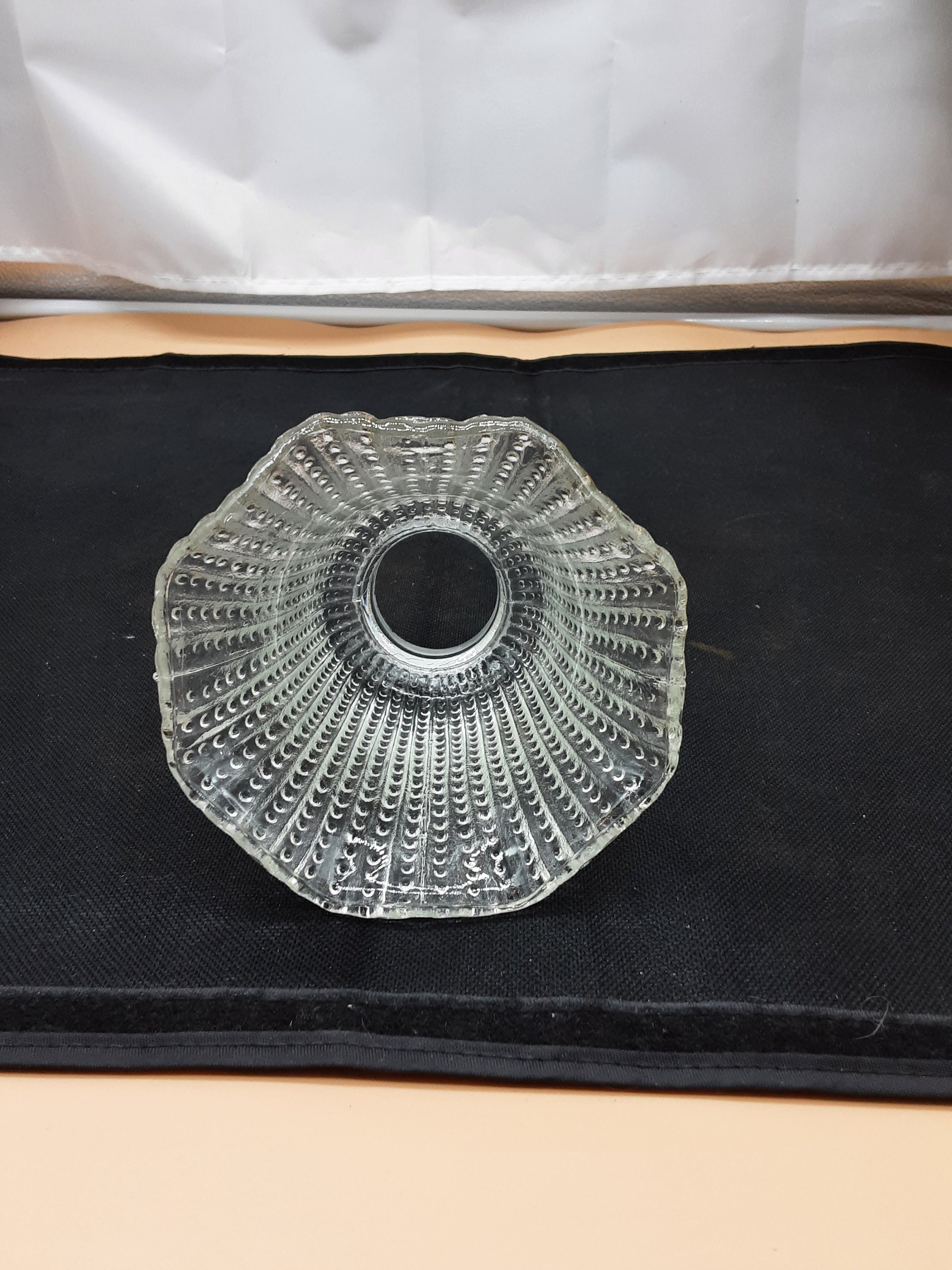 Vintage Glass Ruffled/dotted Lamp Shade Replacement Light Shade Sconce ...