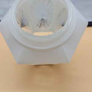 VINTAGE Frosted Glass Light Cover / Mid Century 6 Panels Starburst ...