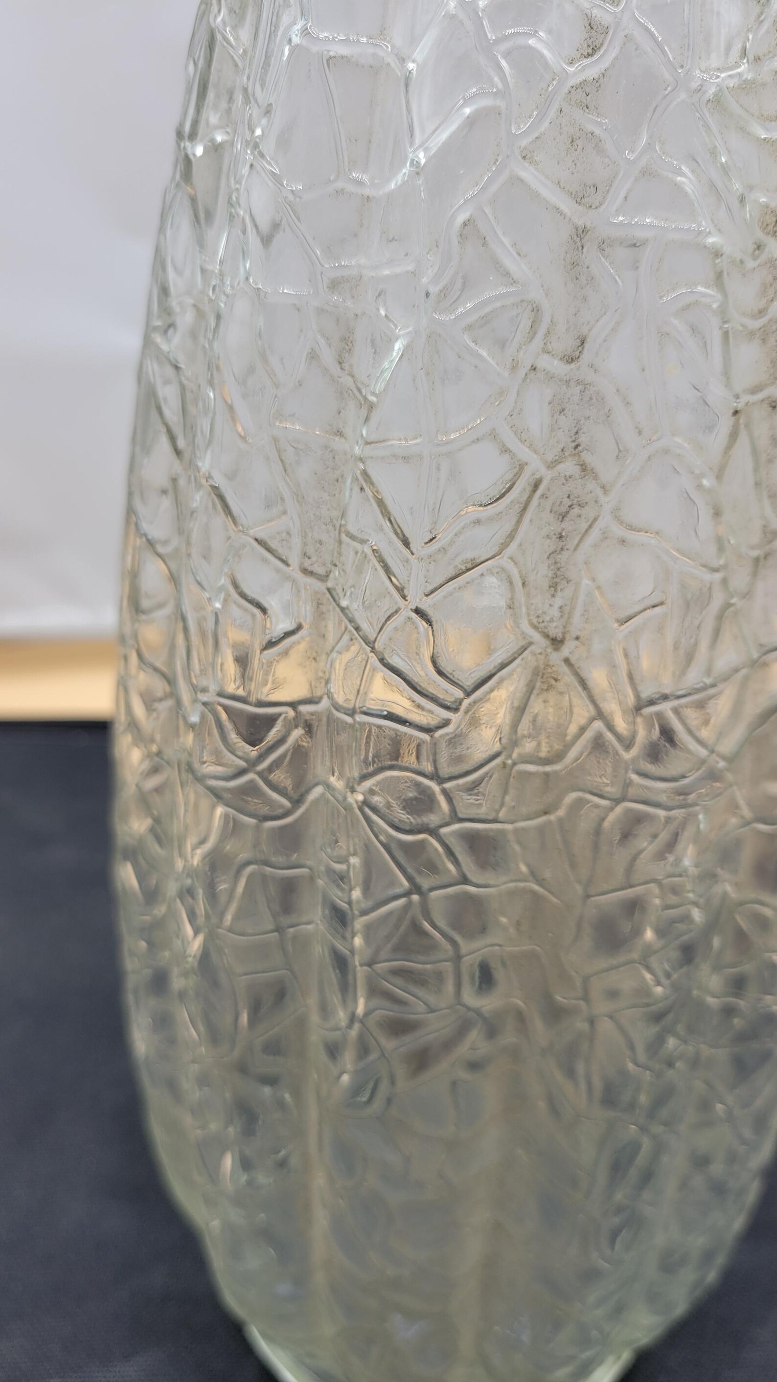 Mid-century Tear Drop Swag Glass Shade - Rippled White Vintage ...