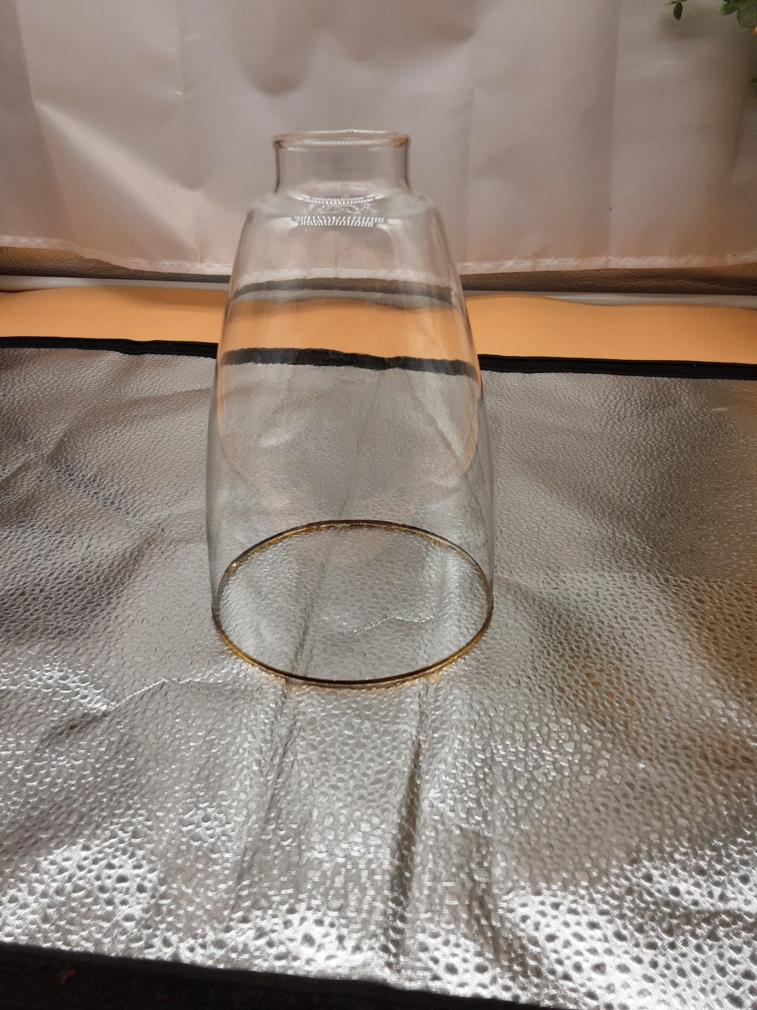 Light Globe Replacement of Vintage Glass Shade Gold Rim 6.75" - Etsy