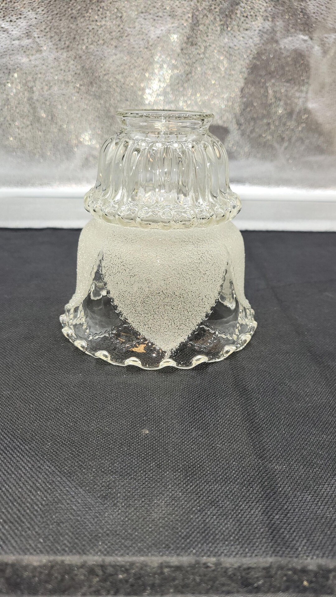 Art Deco Glass Ceiling Fan Light Lamp Shade Textured Embossed - Etsy