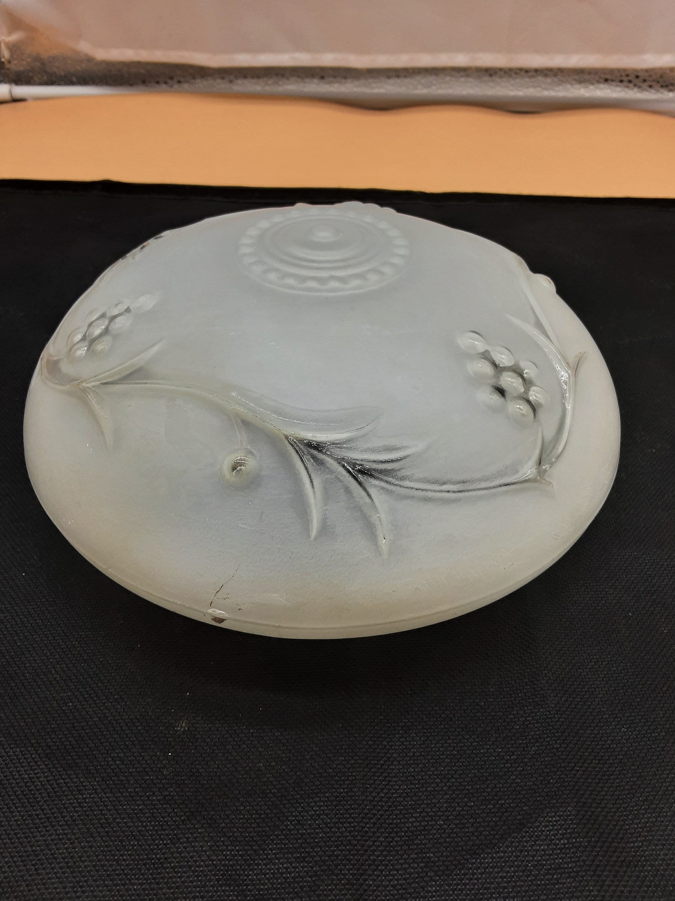 Vintage Replacement Shade Ceiling Light Wall Fixture Frosted Glass W ...