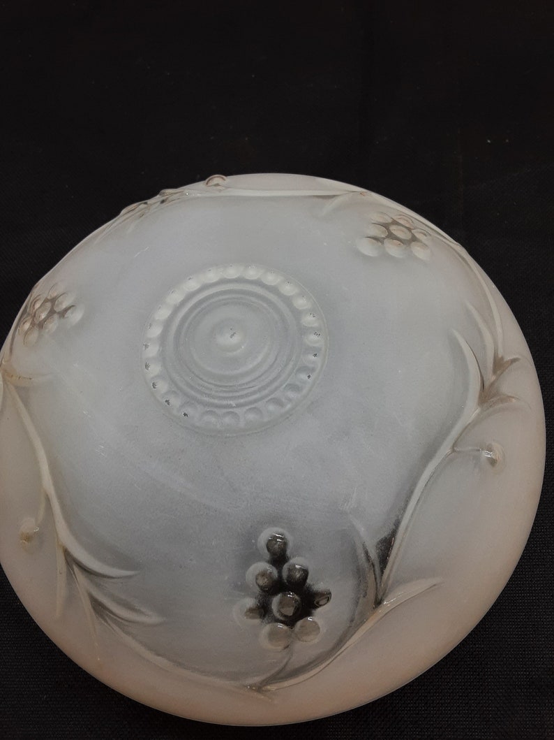 Vintage Replacement Shade Ceiling Light Wall Fixture Frosted Glass W ...