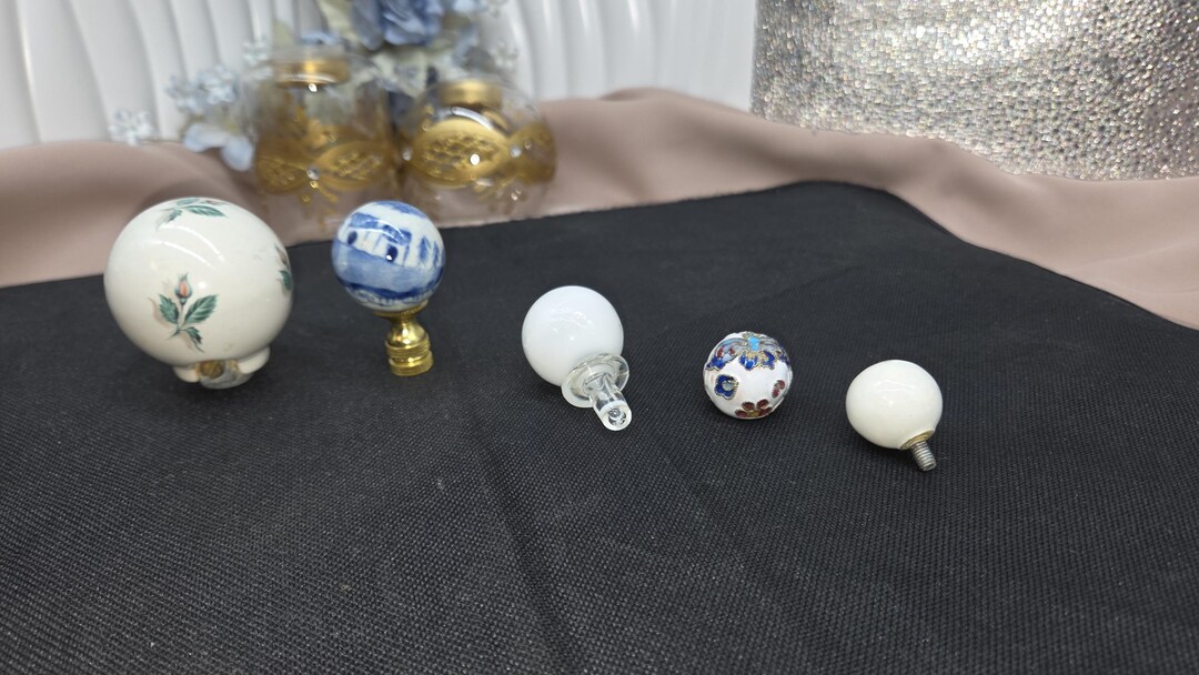White LAMP FINIAL ASSORTMENT ~ See All Photos ~ Hardware - Etsy