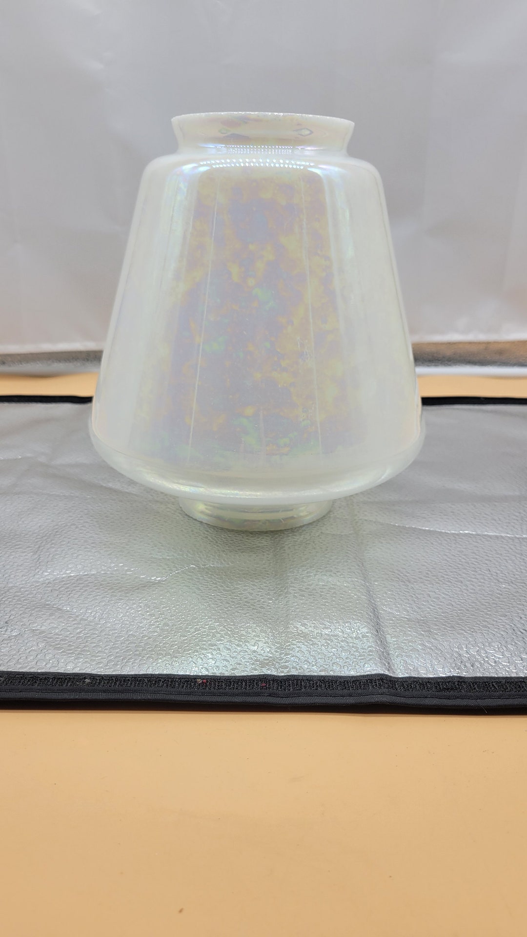 Art Deco Iridescent Glass Lamp Shade - Arts Crafts Lighting - Etsy