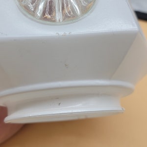 VINTAGE Frosted Glass Light Cover / Mid Century 6 Panels Starburst ...