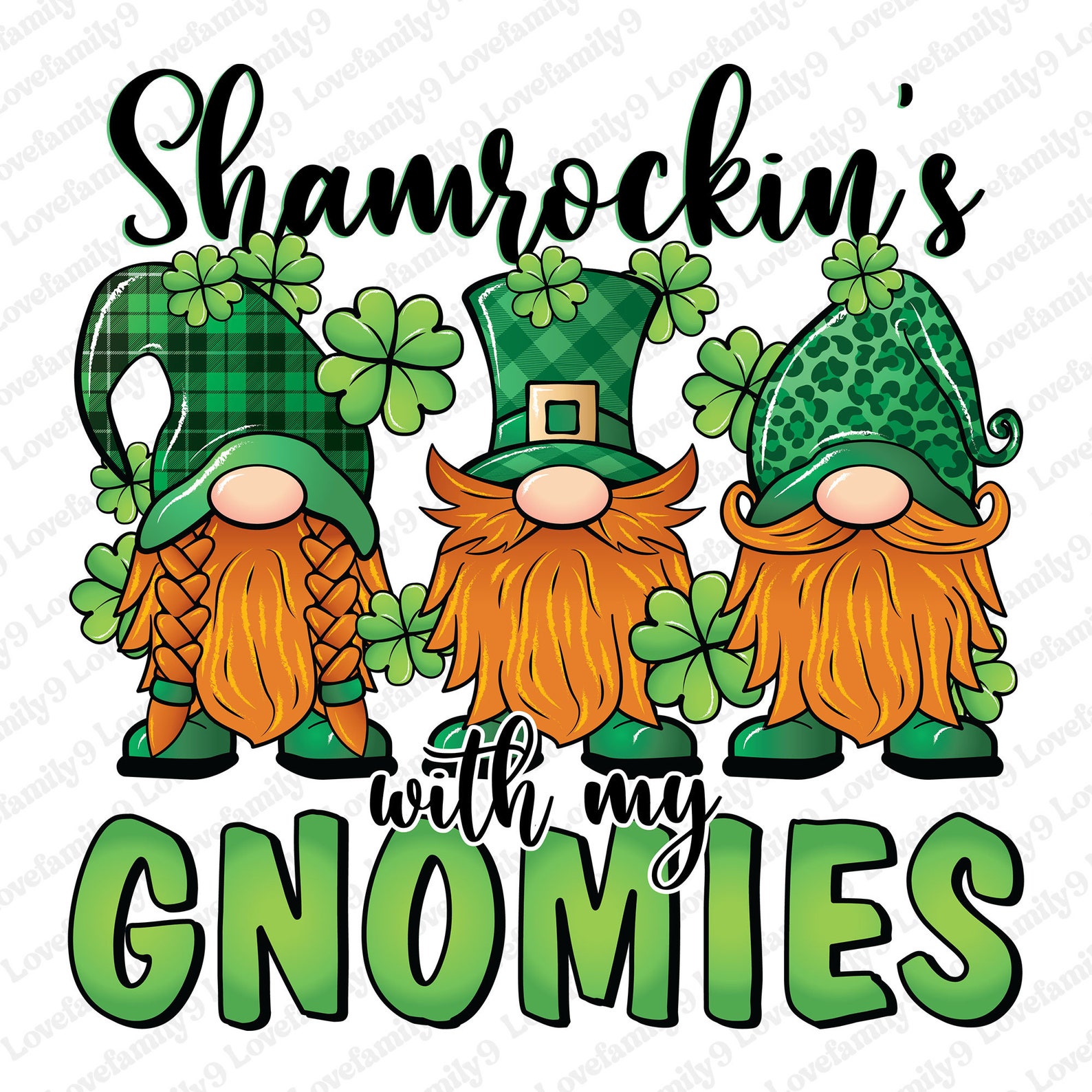 St. Patrick's Day Shamrockin' With My Gnomies Png, Patricks Day Gnome ...