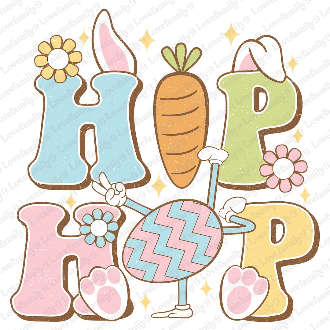 Groovy Retro Easter Png, Easter Hip Hop Png, Groovy Eggs Png, Hippie ...