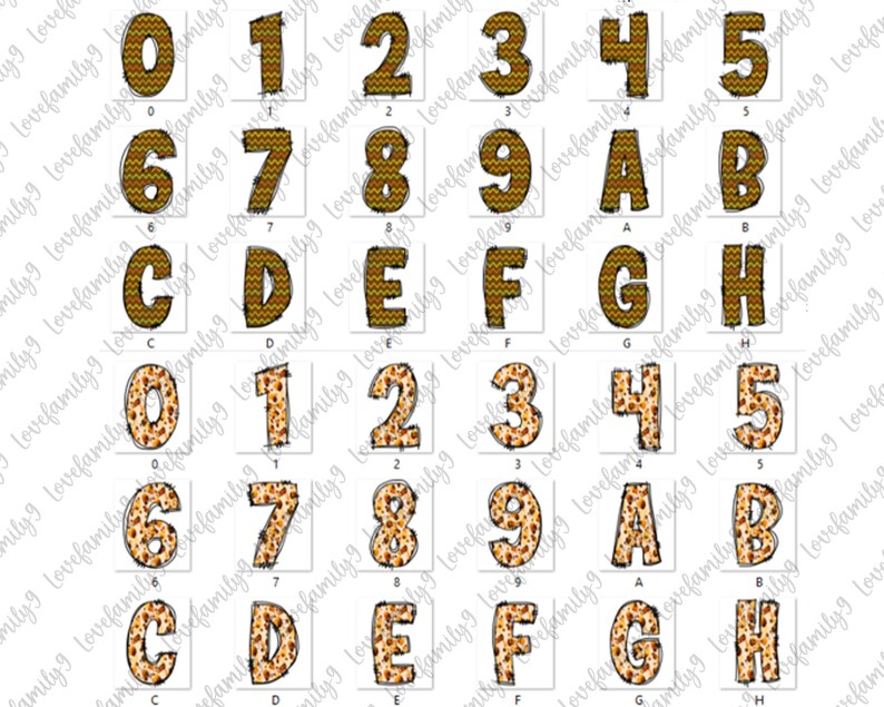 Fall Doodle Letters With Clip Art Hand Drawn Doodle Alpha - Etsy