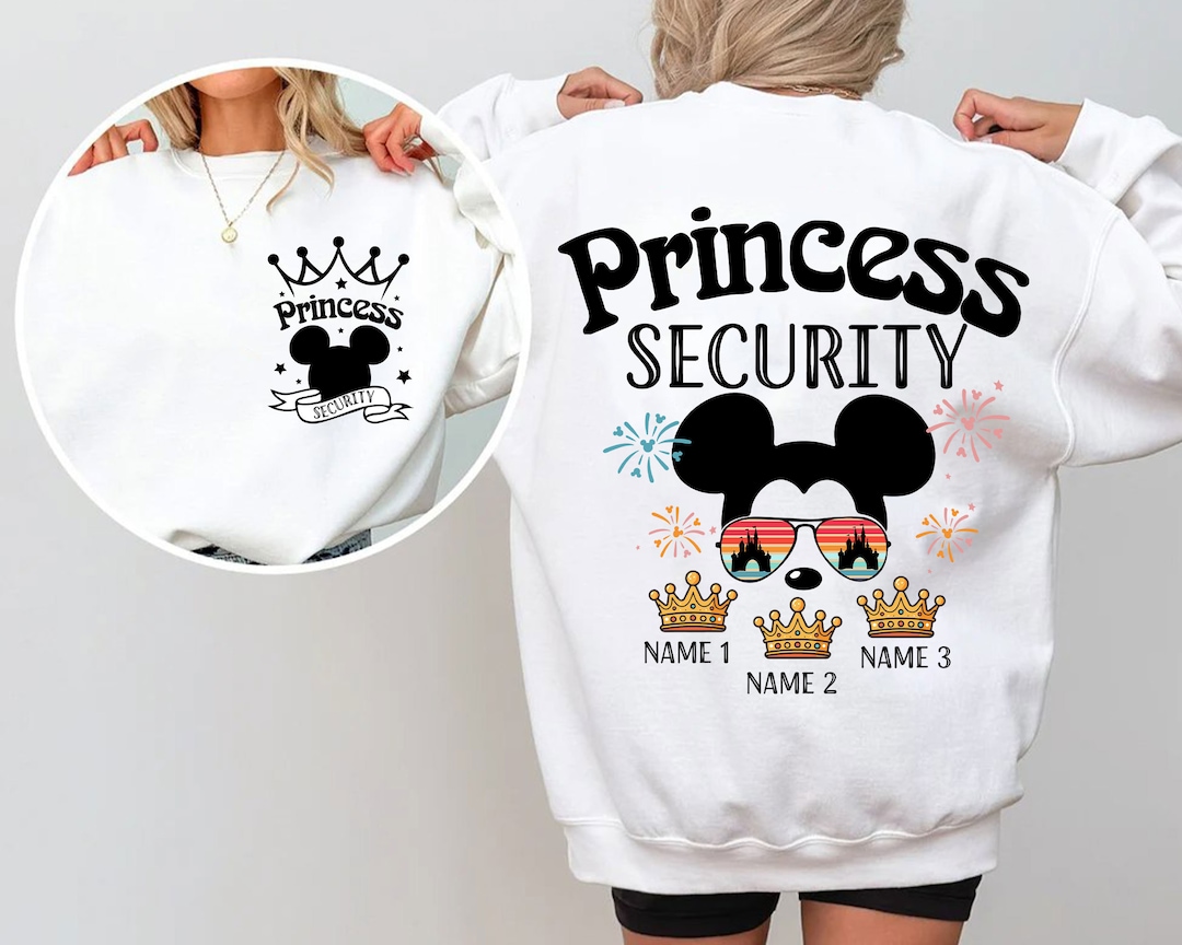Personalized Princess Security Svg, Fathers Day Svg, Mouse and Friends ...