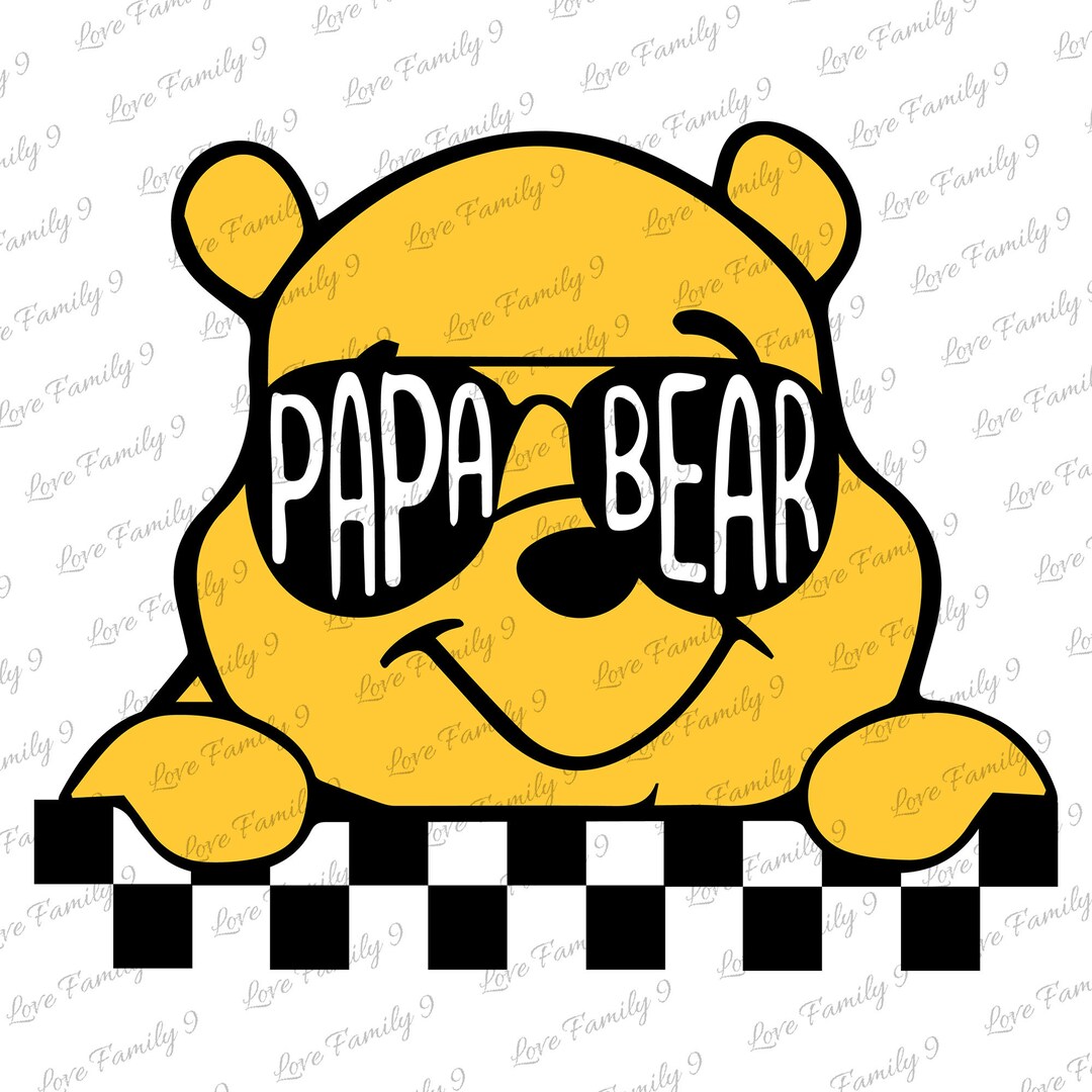 Papa Bear Svg, Fathers Day Svg, Daddy Bear Svg, Winni the Pooh, Happy ...